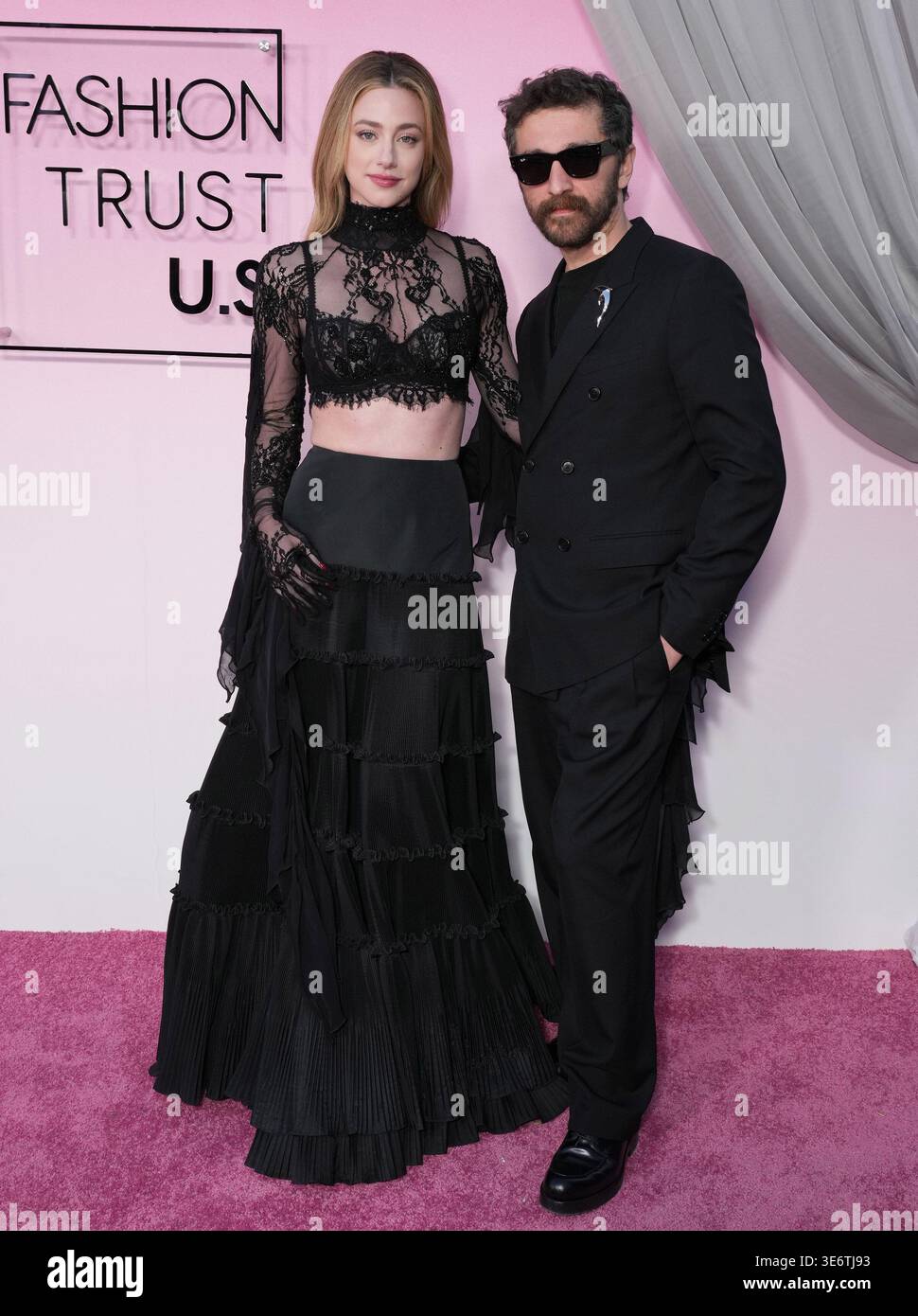 (L-R) Lili Reinhart and David Koma at the Fashion Trust U.S. Awards ...