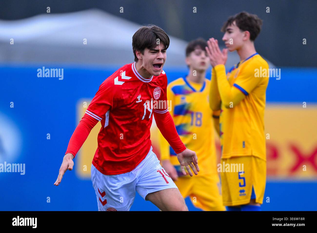 BUFTEA, ROMANIA - MARCH 28: Julius Lucena plays during the U18 football ...