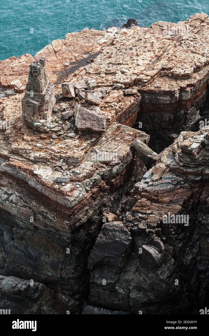A stunning rocky cliff formation rising against the background of the ...