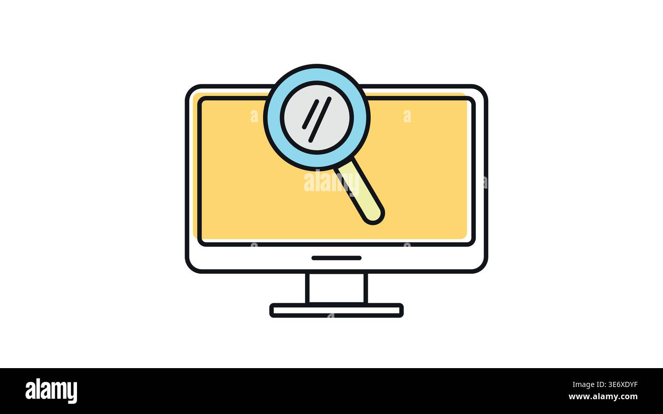 Digital search and data analysis icon Stock Vector Image & Art - Alamy