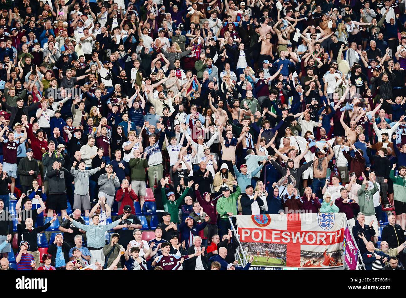 villa fans during Bologna FC vs Aston Villa FC, Football Europa League ...