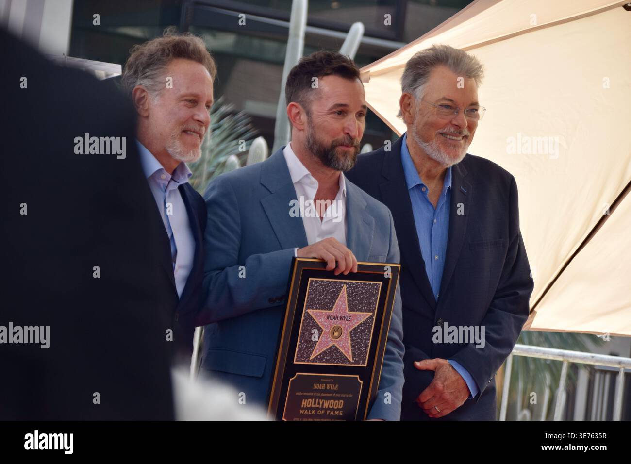 Steven Weber, Noah Wyle, and Jonathan Frakes attend the Hollywood Walk ...