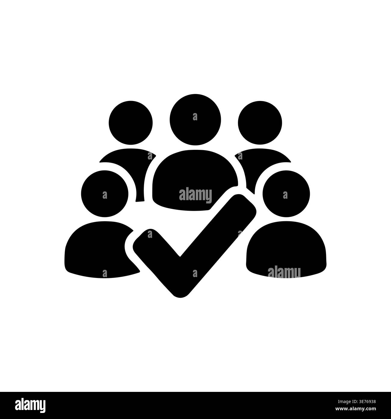 Team people check mark Black and White Stock Photos & Images - Alamy