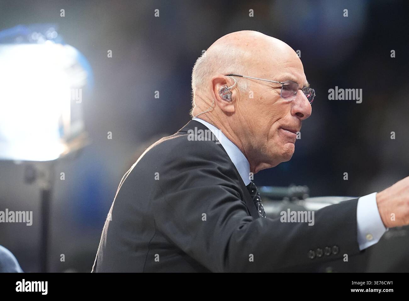 Portland Trail Blazers television announcer Kevin Calabro in the first ...