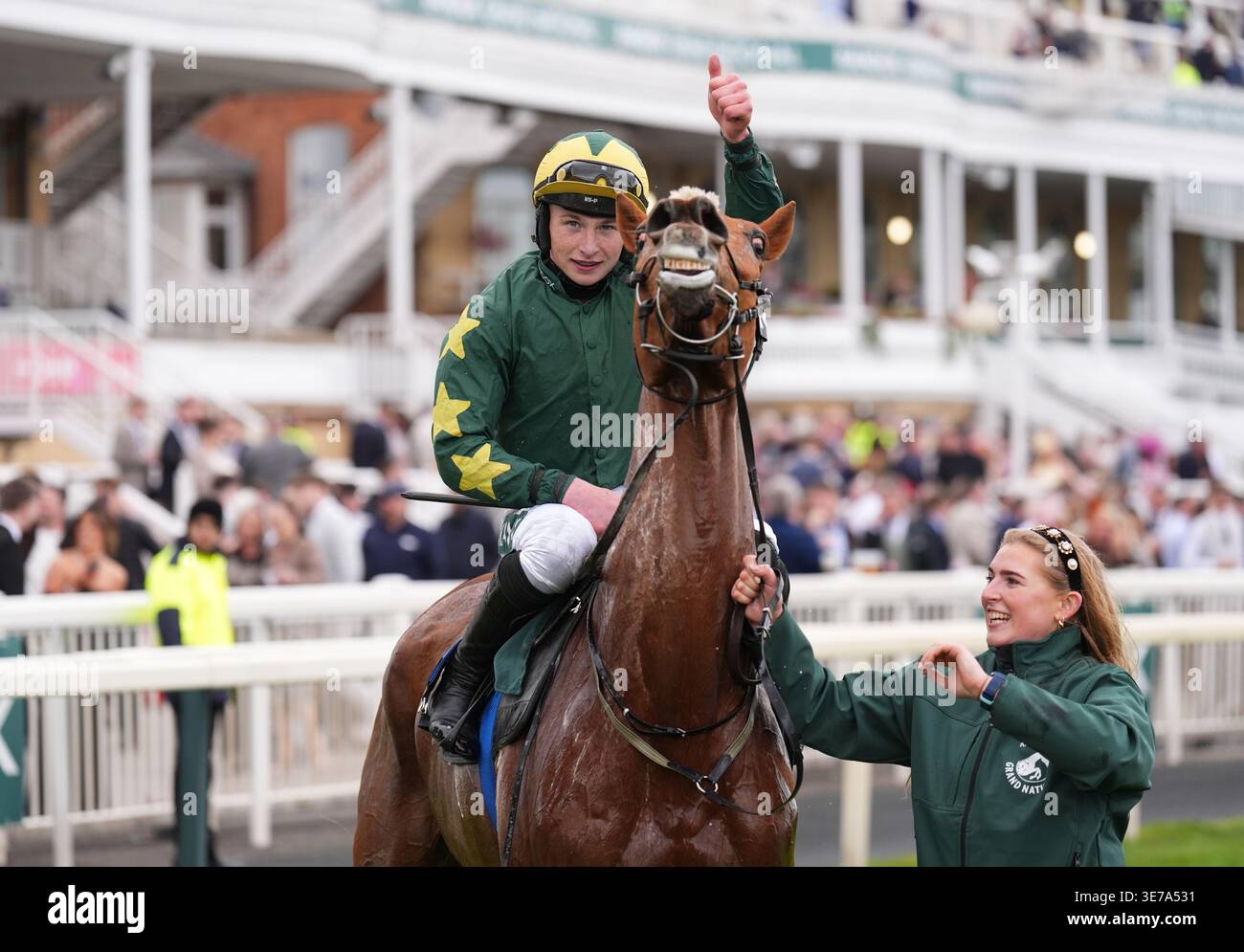 Jockey Conor Stone-Walsh celebrates on Will The Wise after winning the ...