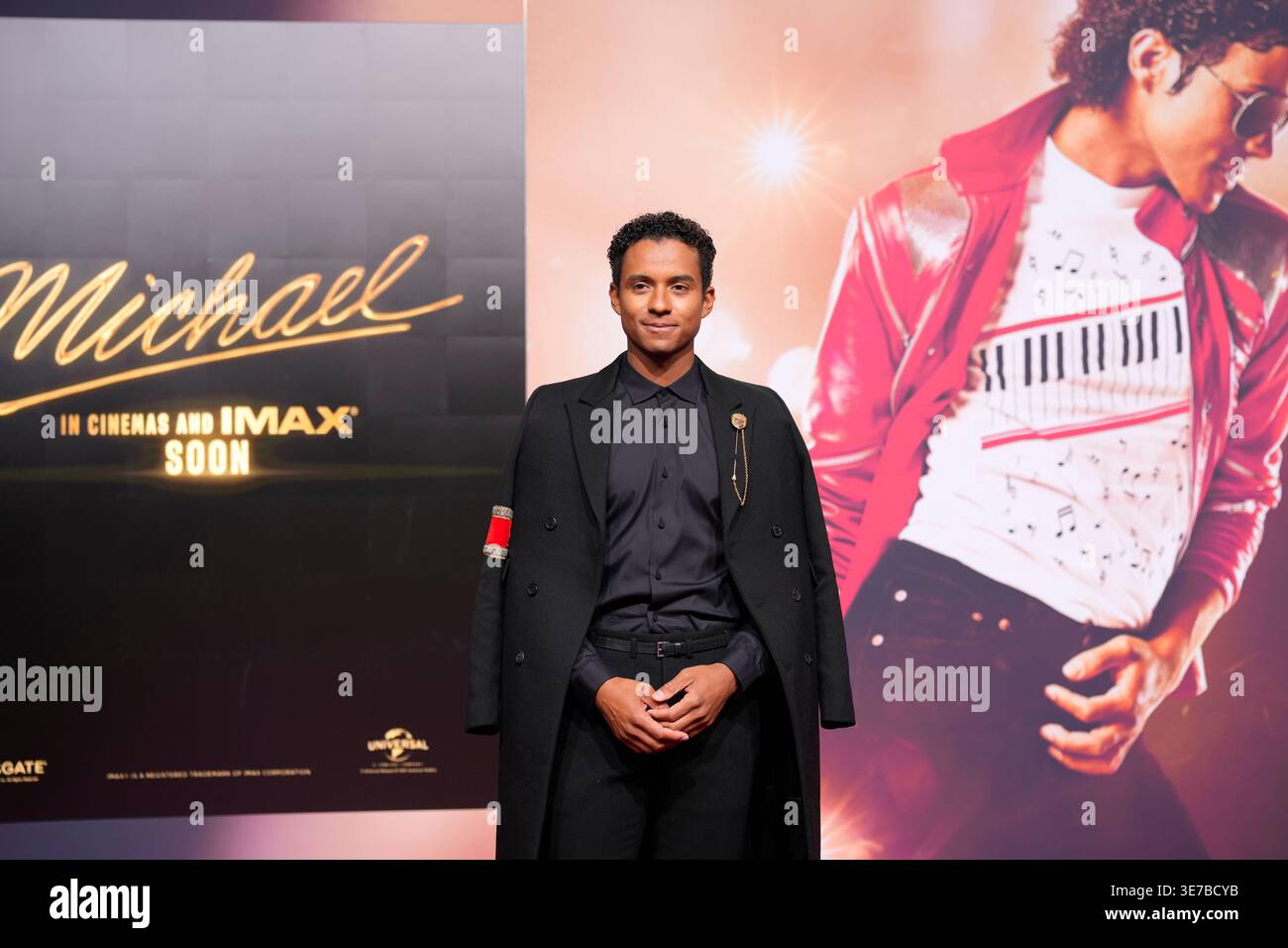 Jaafar Jackson poses for photographers upon arrival at the global fan ...