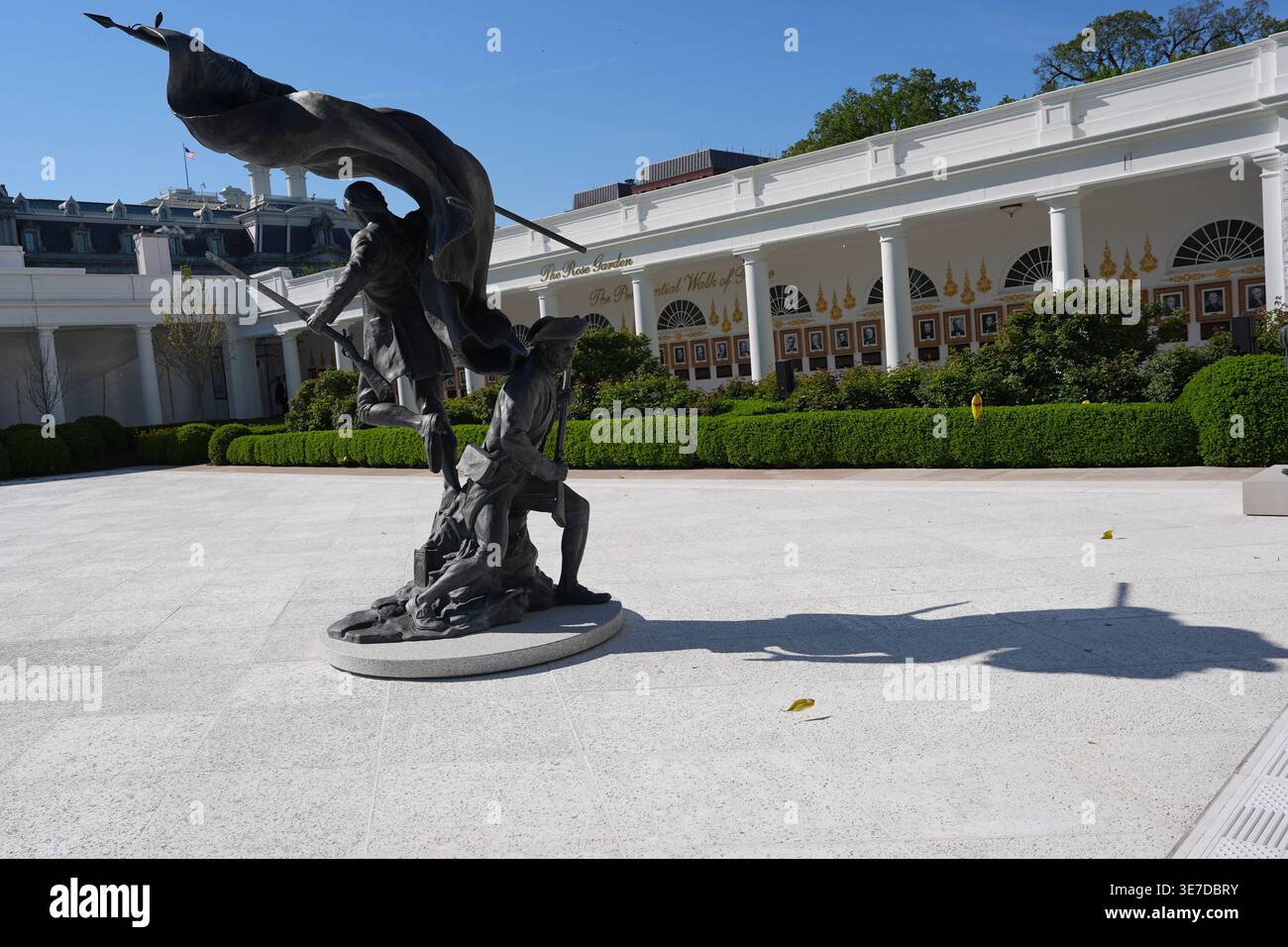 A bronze statue titled "Freedom's Charge," by Chas Fagan is seen in the ...