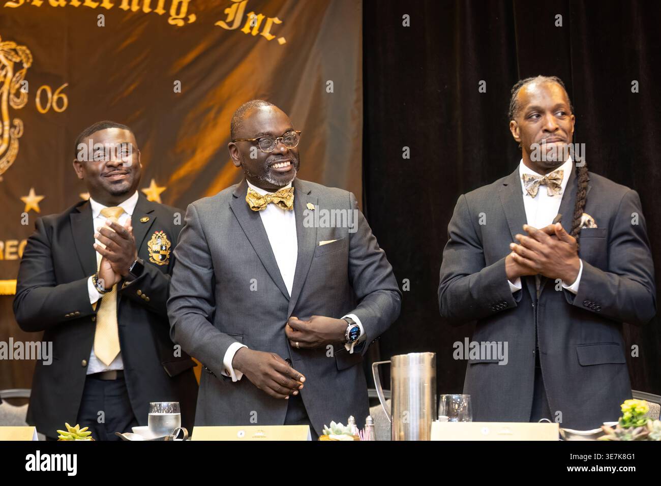 Owen Knapper, Lucien J. Metellus Jr, and Dr. Charles Dorsey during the ...