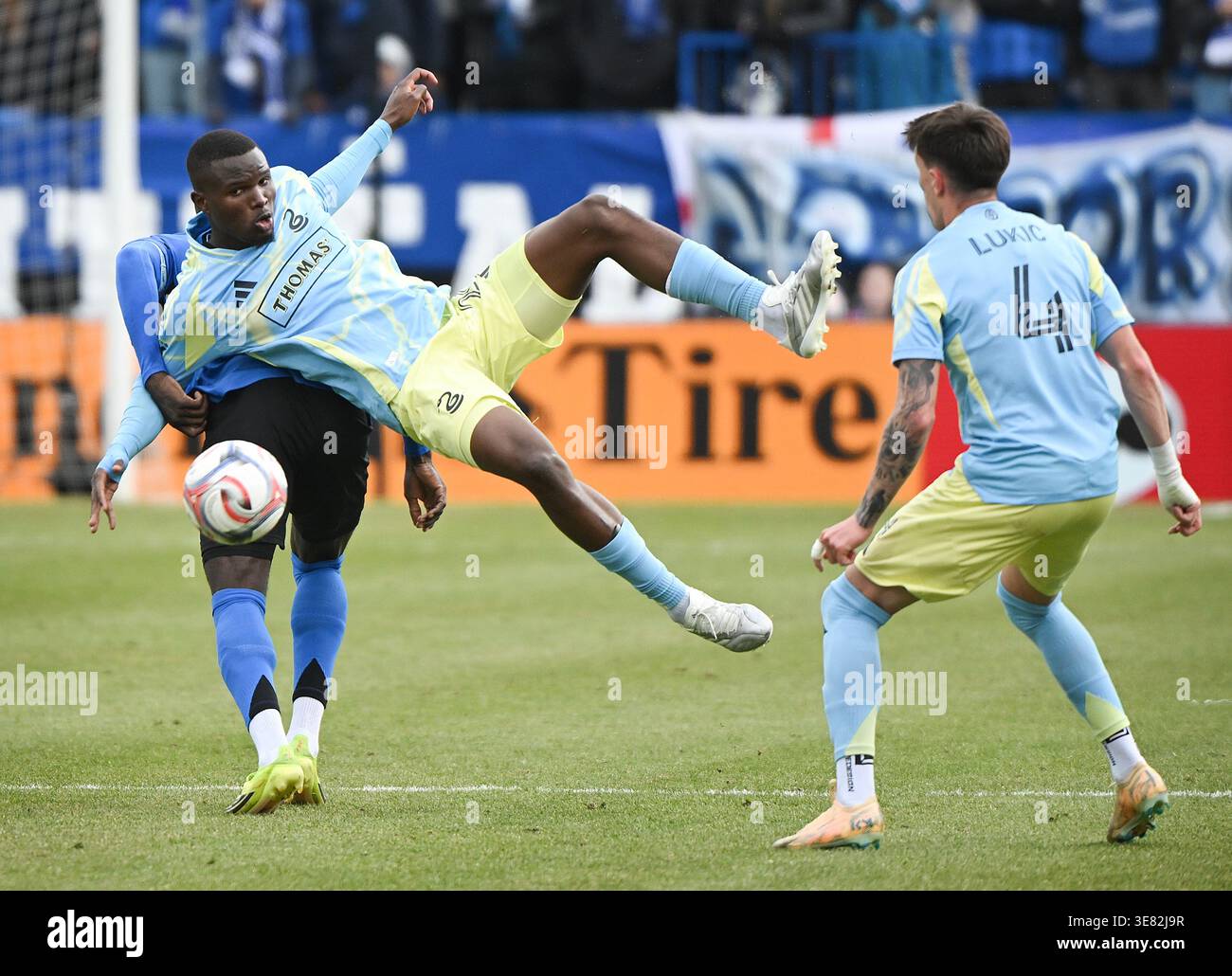 Philadelphia Union's Jovan Lukic (4) looks on as teammate Olwethu ...