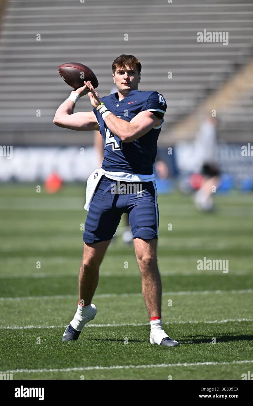 EAST HARTFORD, CT - APRIL 11: UConn Huskies quarterback Jacob ...