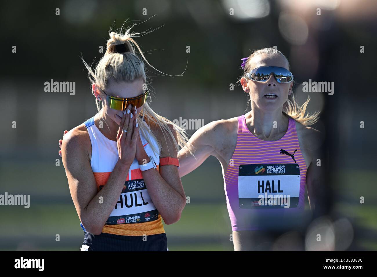 Sydney, Australia. 12th Apr, 2026. Jessica Hull wins the women's 5000m ...