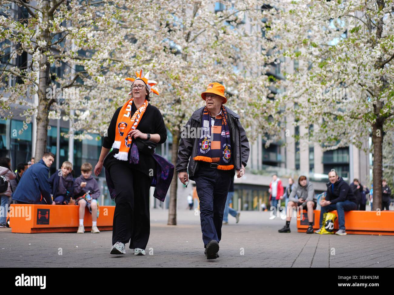 Luton Town fans arrive ahead of the Vertu Trophy final at Wembley ...