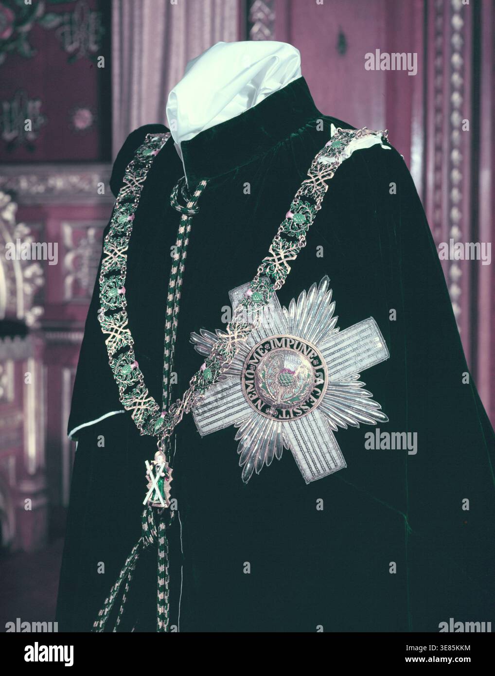 The robes and insignia of the Order of the Thistle, 1953. These were ...