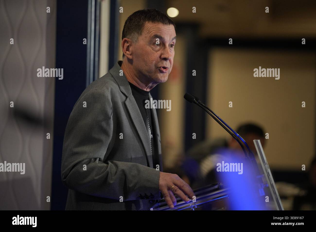 The Secretary General of EH Bildu, Arnaldo Otegui, during an ...