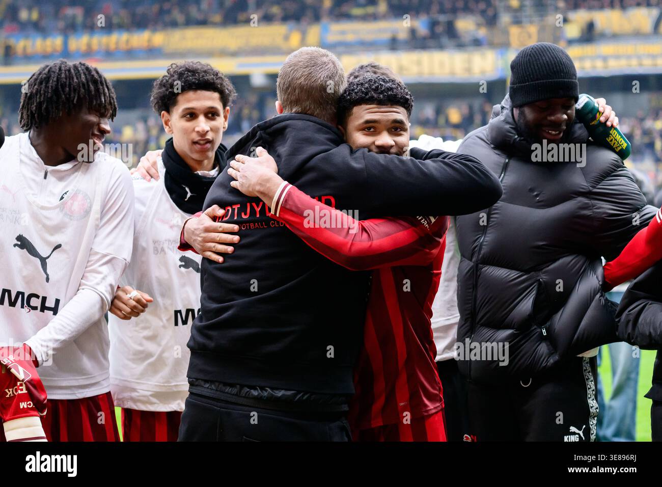 Brondby, Denmark. 12th, April 2026. Head coach Mike Tullberg of FC ...