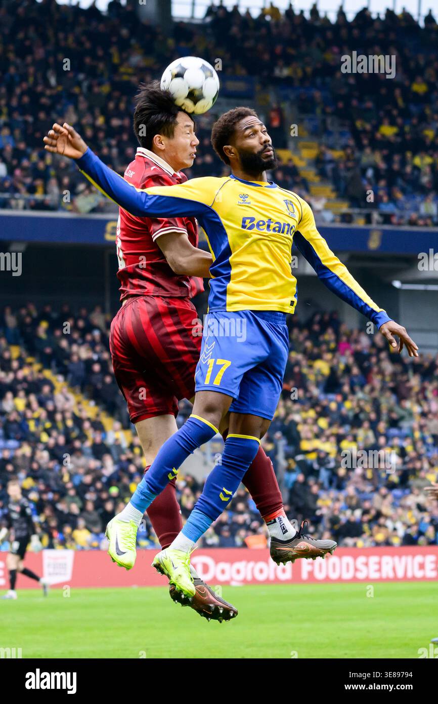 Brondby, Denmark. 12th, April 2026. Emmanuel Dennis (17) of Brondby IF ...