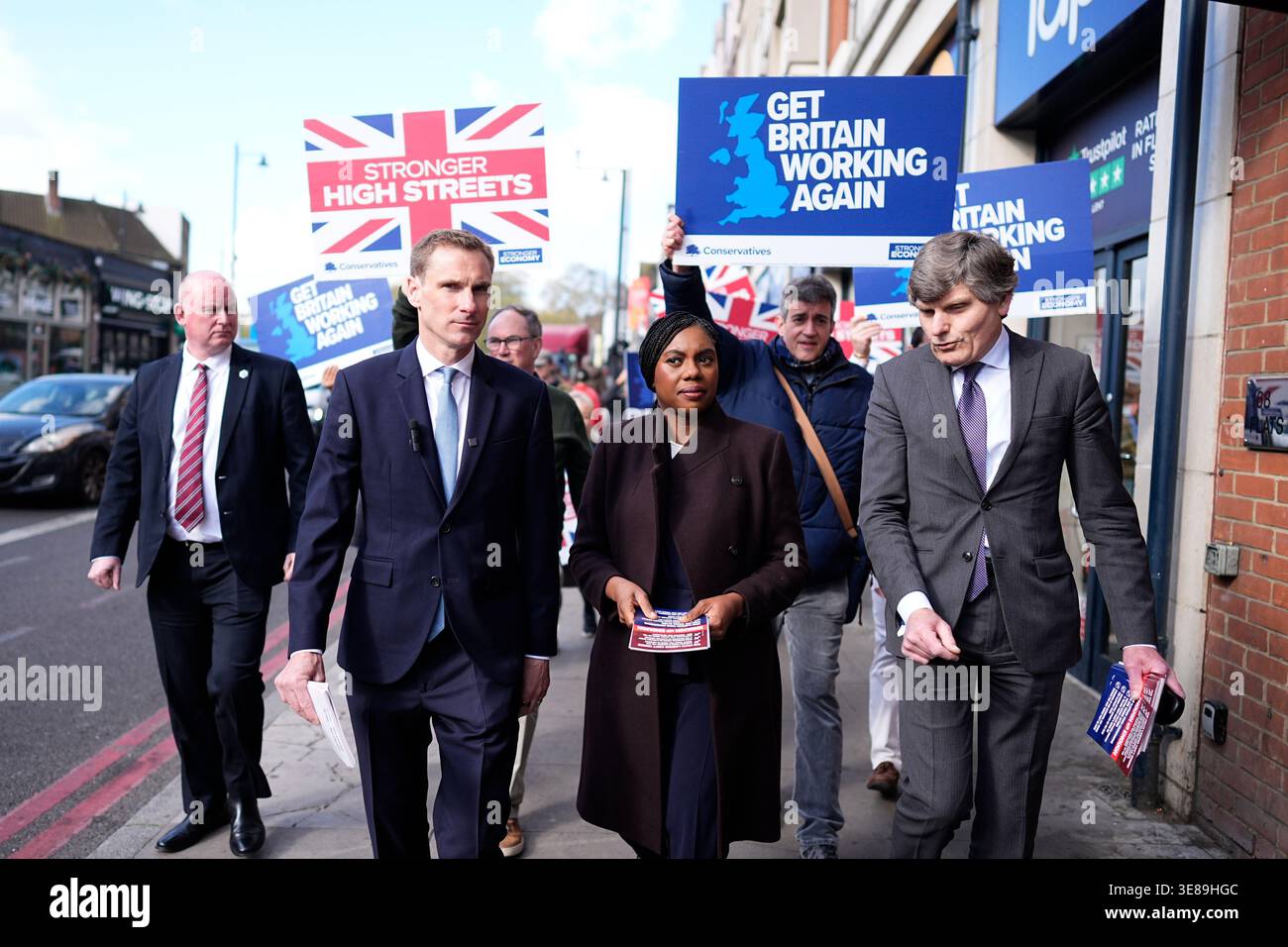Conservative Party leader Kemi Badenoch and shadow home secretary Chris ...