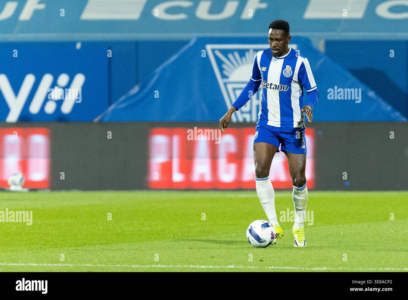 April 12, 2026. Estoril, Portugal. Porto defender from Nigeria ZAIDU ...