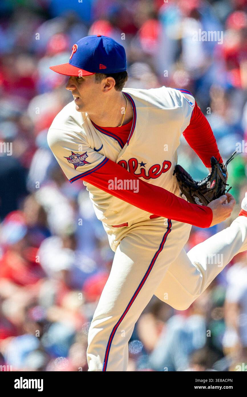 Philadelphia Phillies pitcher Andrew Painter in action during a ...