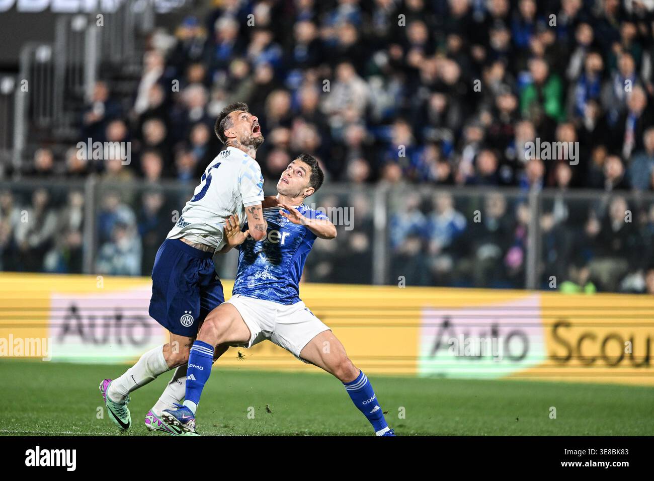 Francesco Acerbi of Inter and Tasos Douvikas of Calcio Como in action ...