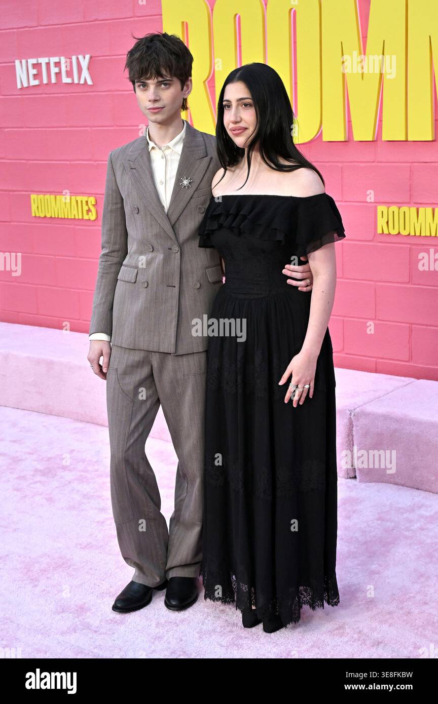 Aidan Langford and Sadie Sandler at the premiere of the Netflix film ...