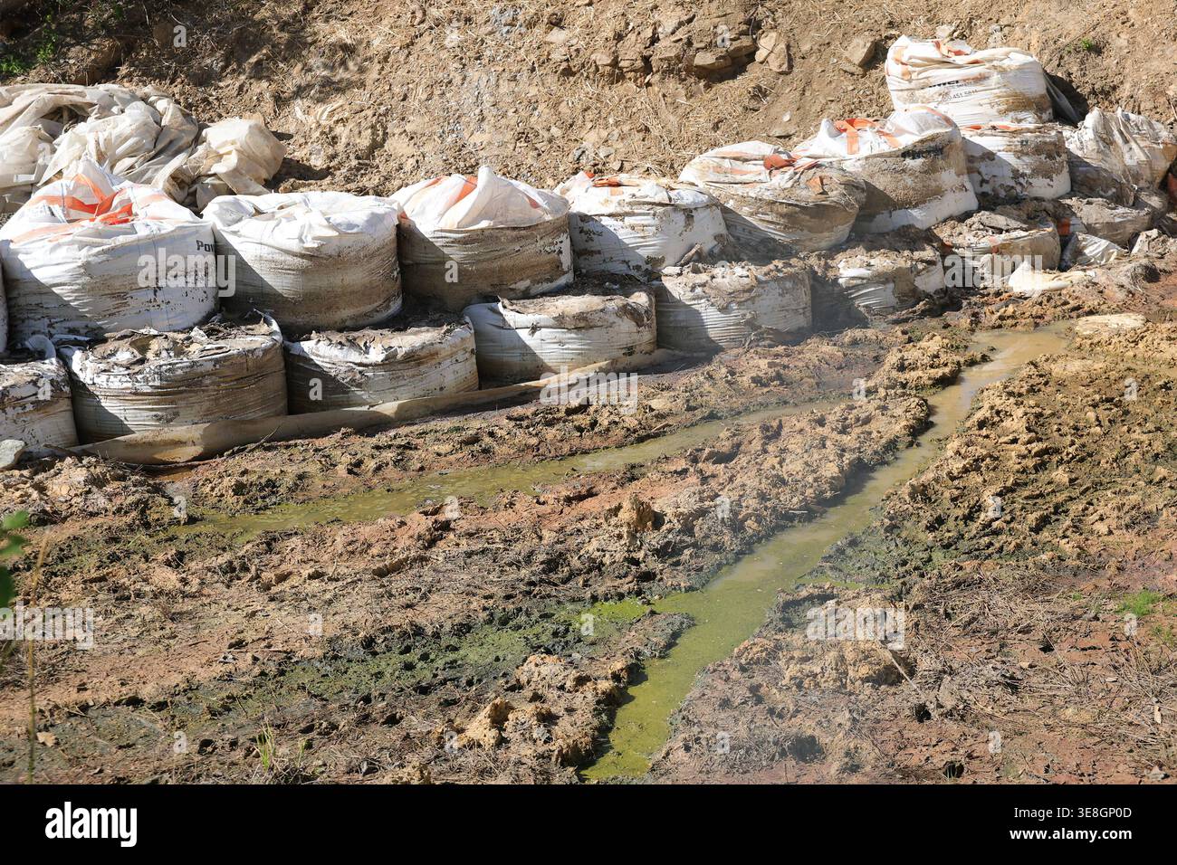GREAT FALLS, MD - APRIL 13: View of sewage spill clean up after the ...
