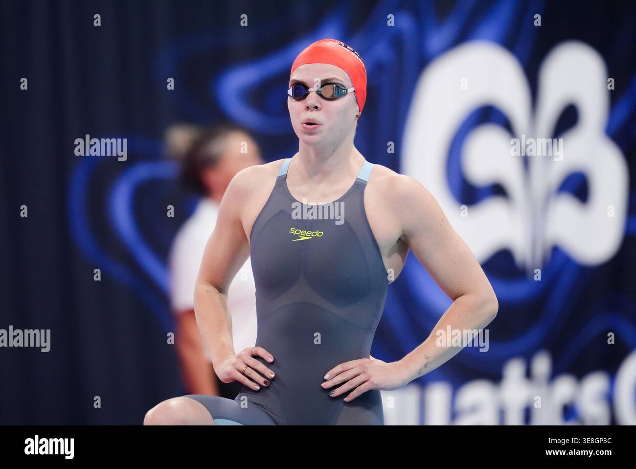 Kate Clifton during the Women's 100m Freestyle B Final on day one of ...