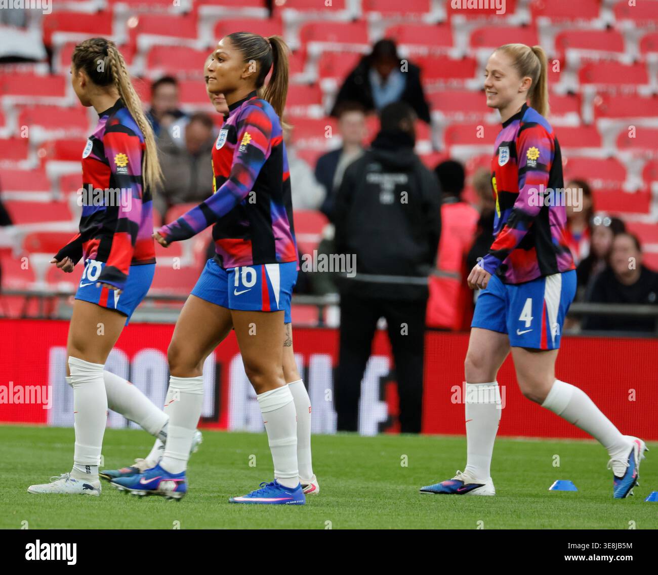 L-R England Women Taylor Hinds (Arsenal) and England Women Keira Walsh ...