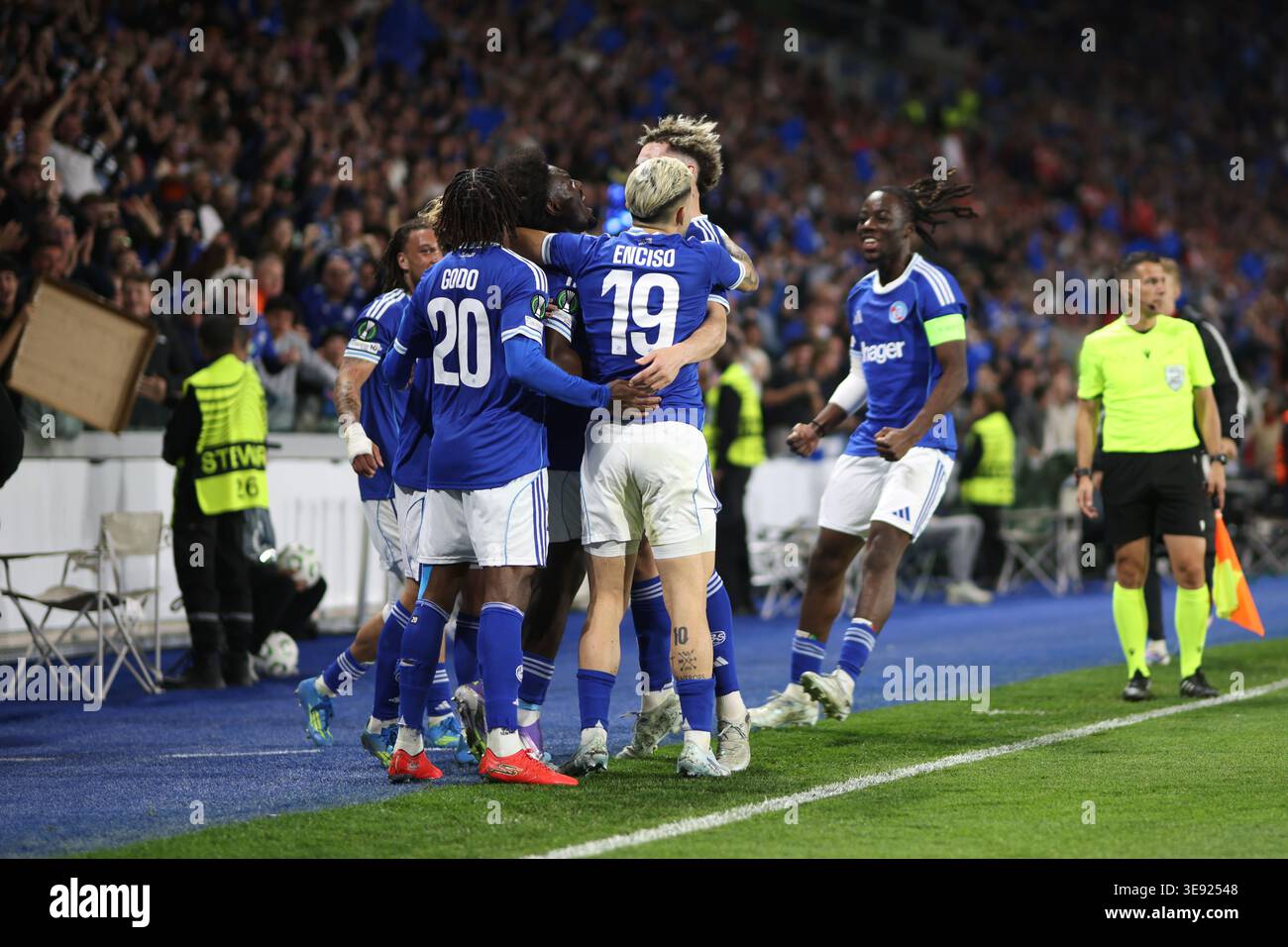 16 April 2026, France, Straßburg: Soccer, Men: UEFA Europa Conference ...