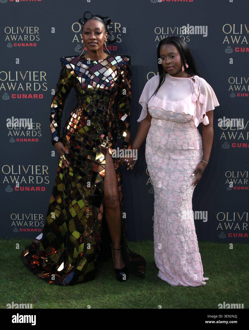 London, UK. Beverley Knight (Left) at the Olivier Awards 2026 as ...