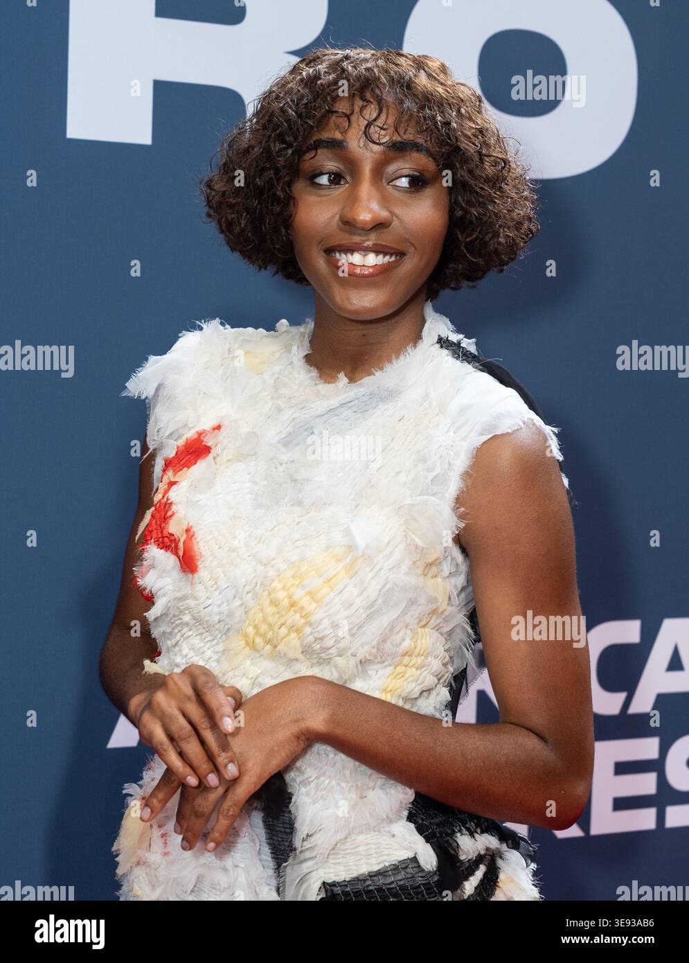 Ayo Edebiri wearing dress by Chanel attends opening night for Broadway ...