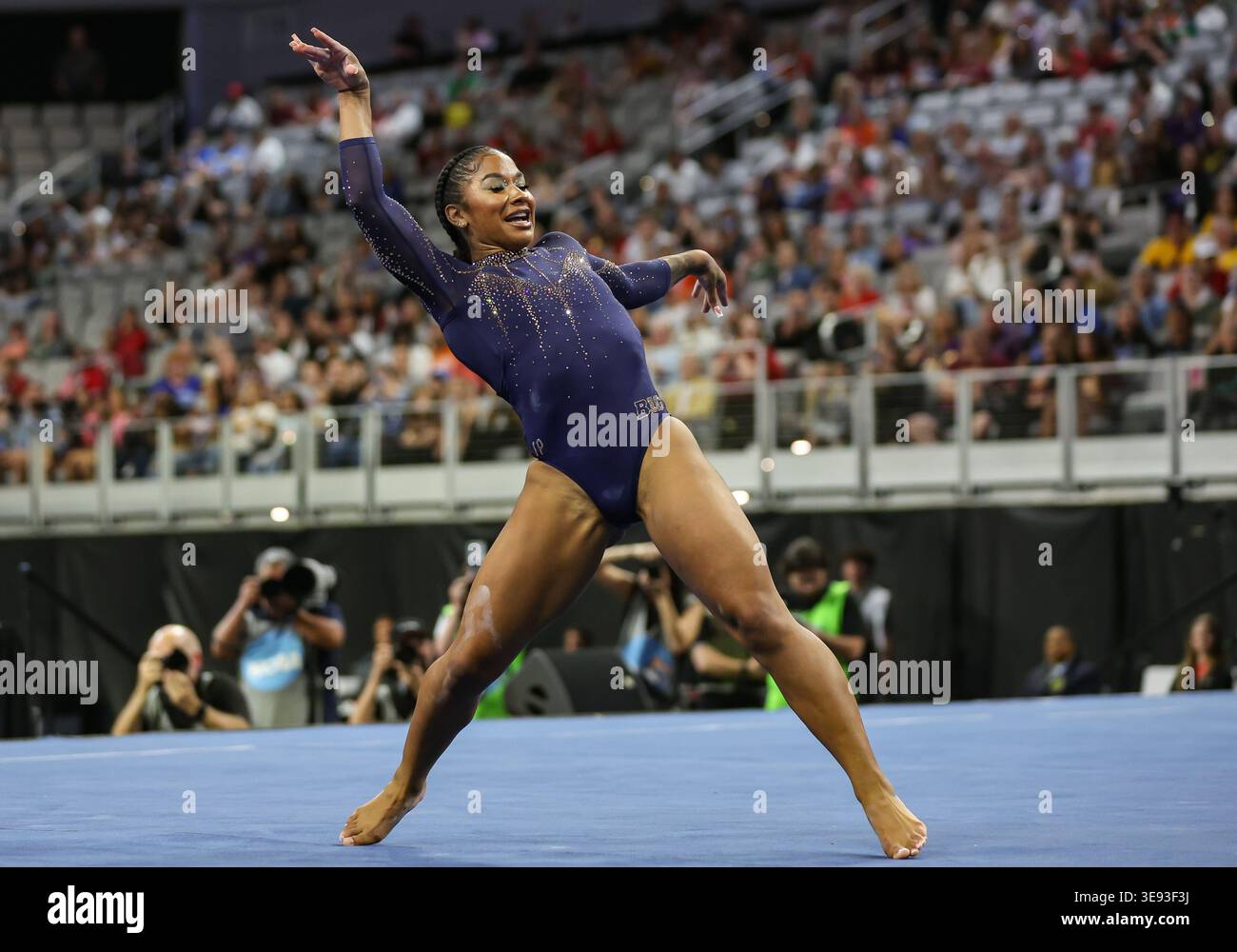 April 16, 2026: UCLA's Jordan Chiles performs her floor routine during ...
