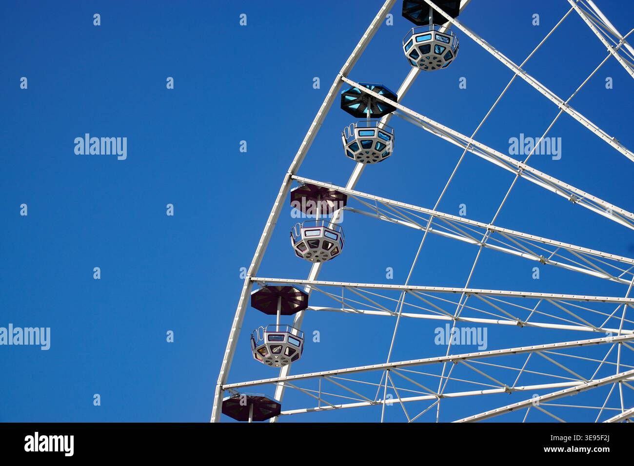 Fairground ferris wheel cabins with minimal composition and copy hi-res ...