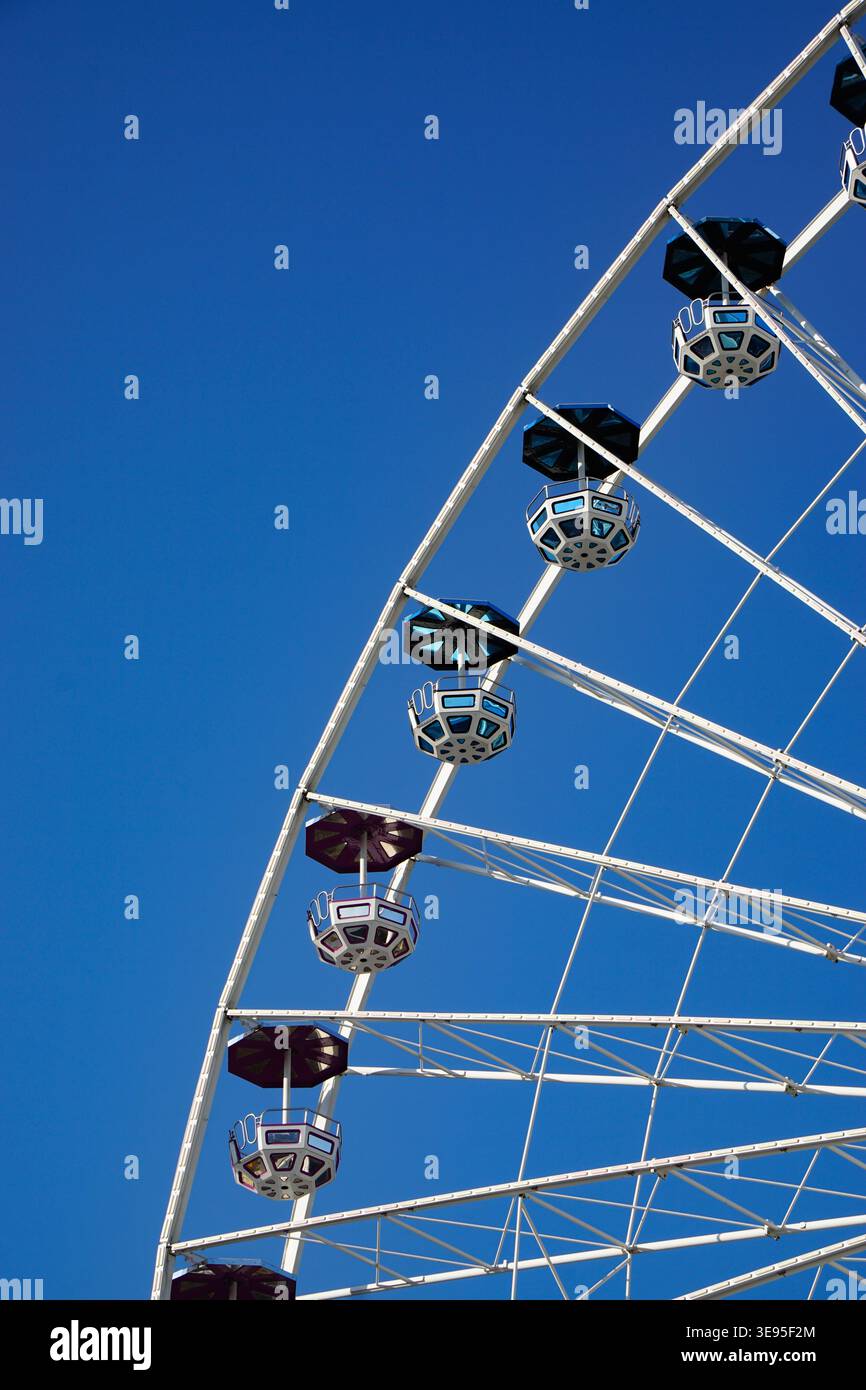 Fairground ferris wheel cabins with minimal composition and copy hi-res ...