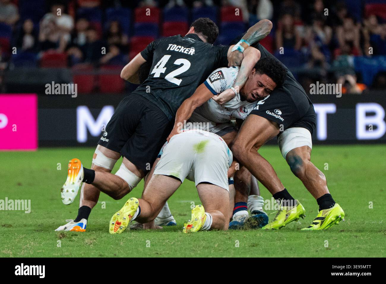 Pita Vi of Team USA during a men’s rugby match between New Zealand and ...