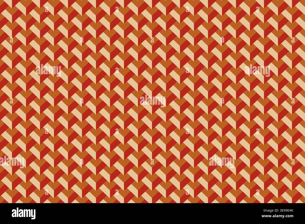 Seamless vector pattern with 3d polygonal stripes in red and orange ...