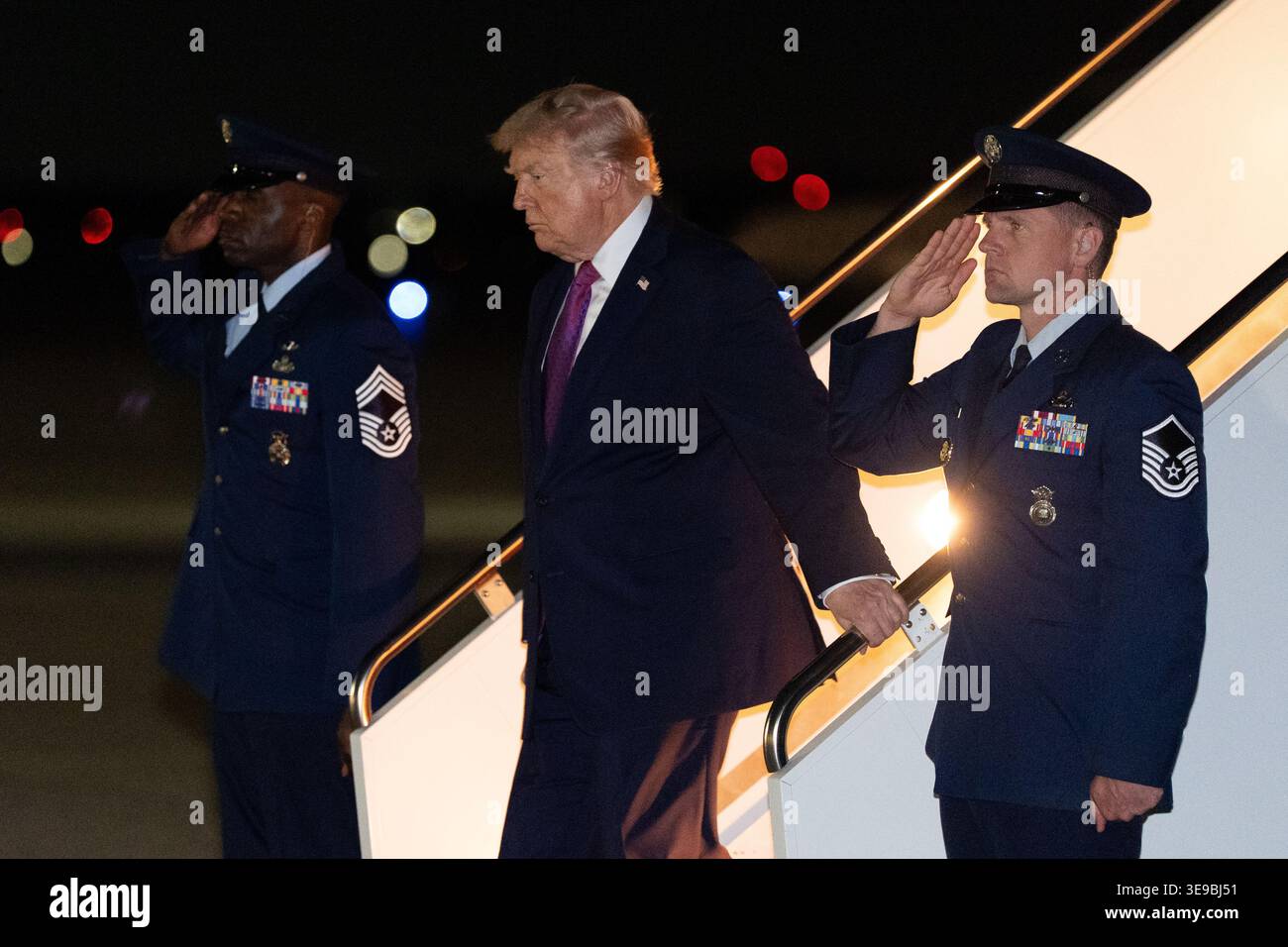 President Donald Trump arrives on Air Force One, Friday, April 17, 2026 ...