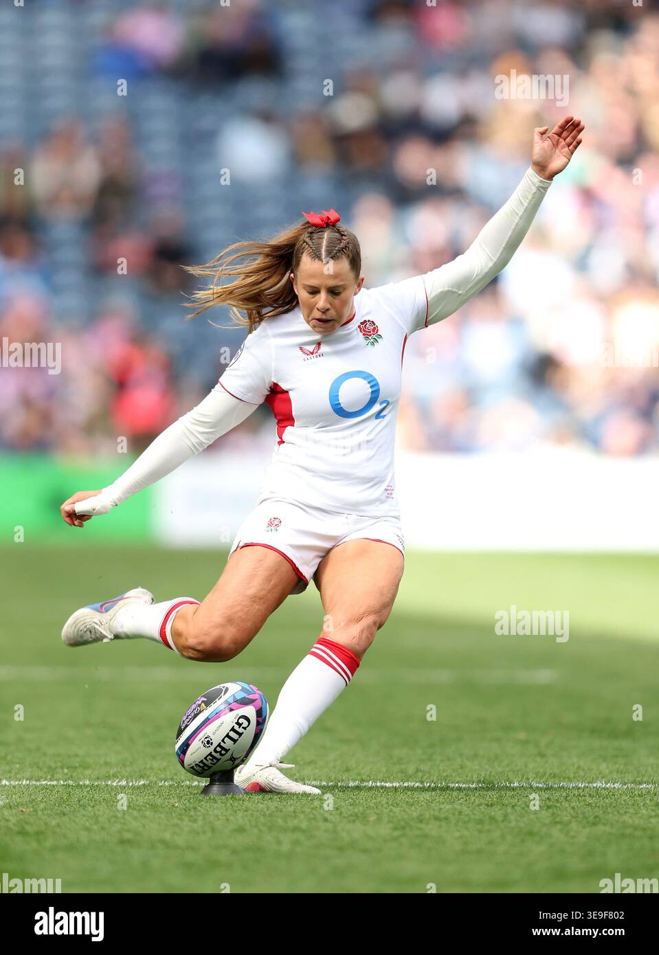 England's Zoe Harrison scores a conversion during the Guinness Women's ...
