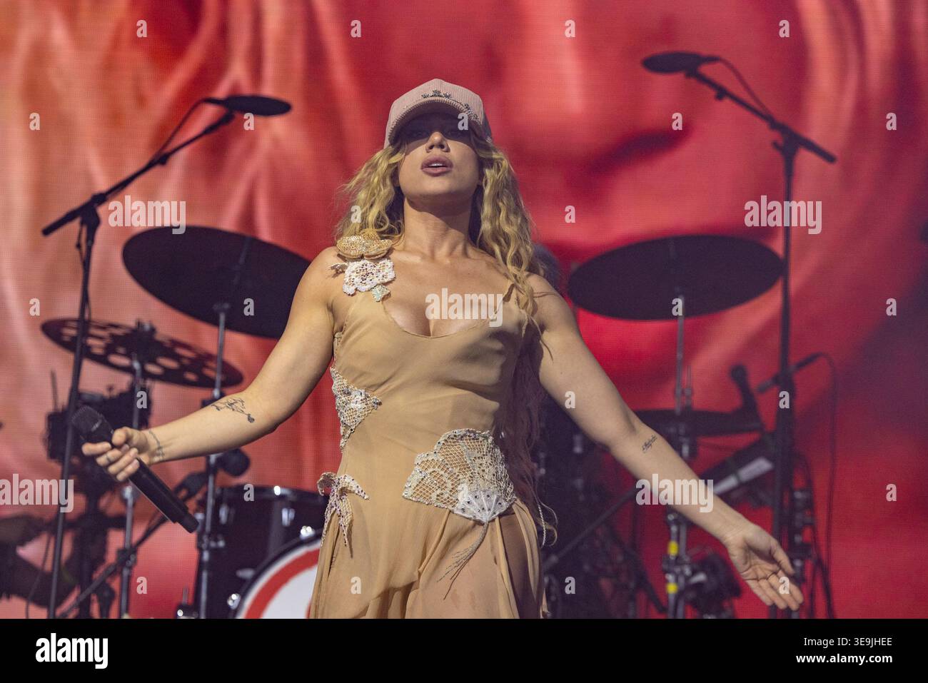 Singer Slayyyter (Catherine Grace Garner) during the Coachella Music ...