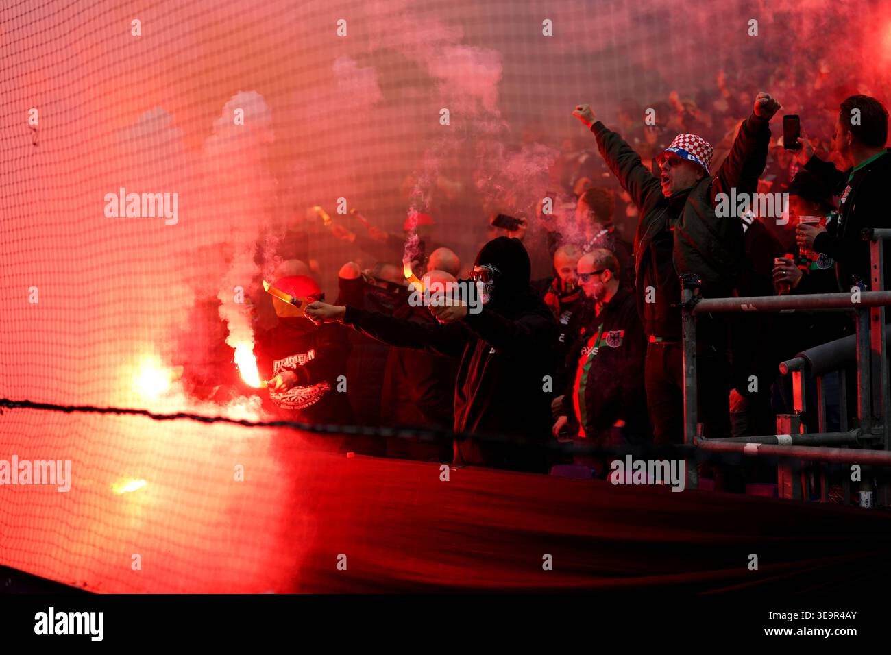 Rotterdam - NEC supporters with pyro during the 2025/2026 KNVB ...