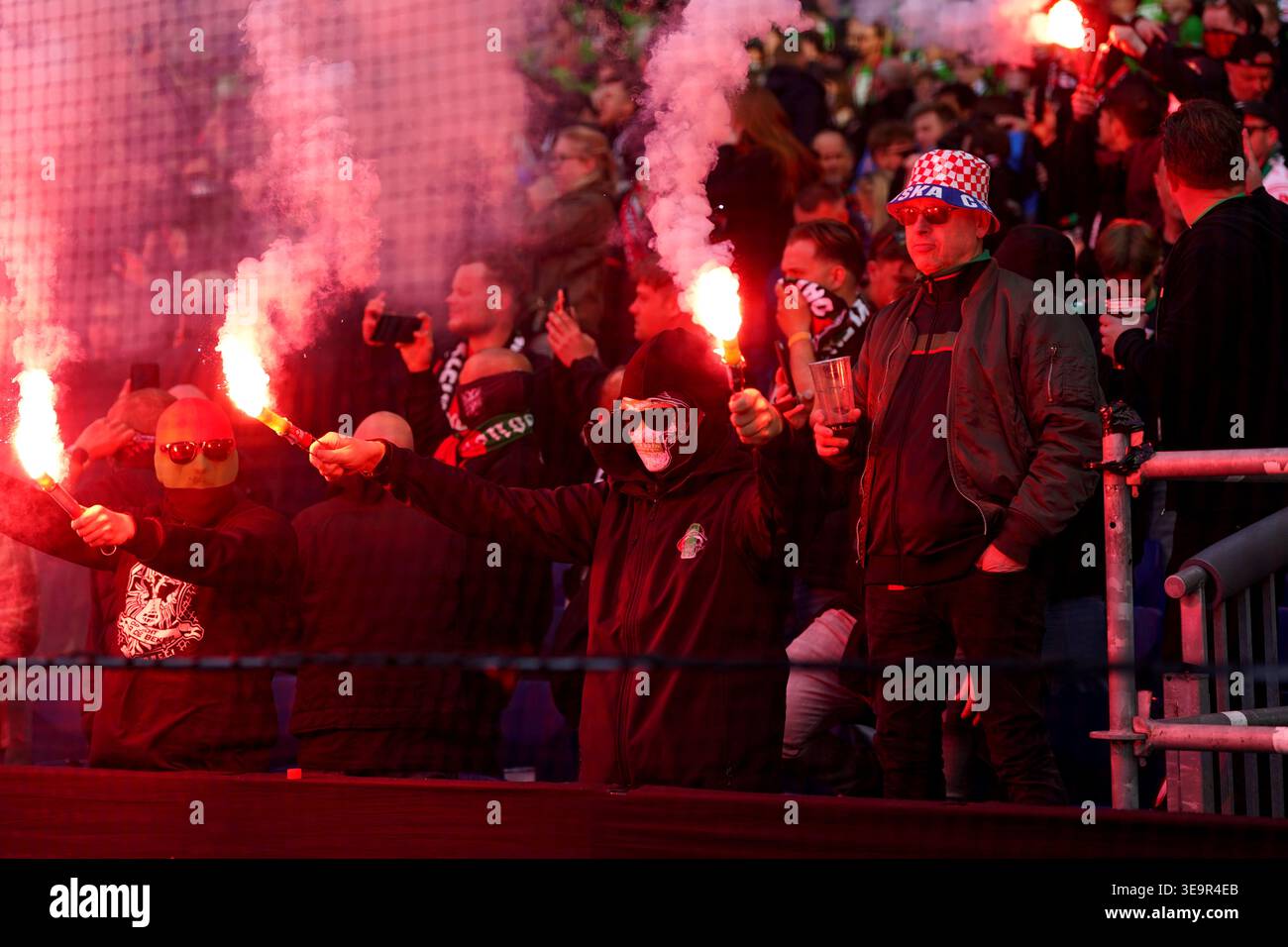 Rotterdam - NEC supporters with pyro during the 2025/2026 KNVB ...