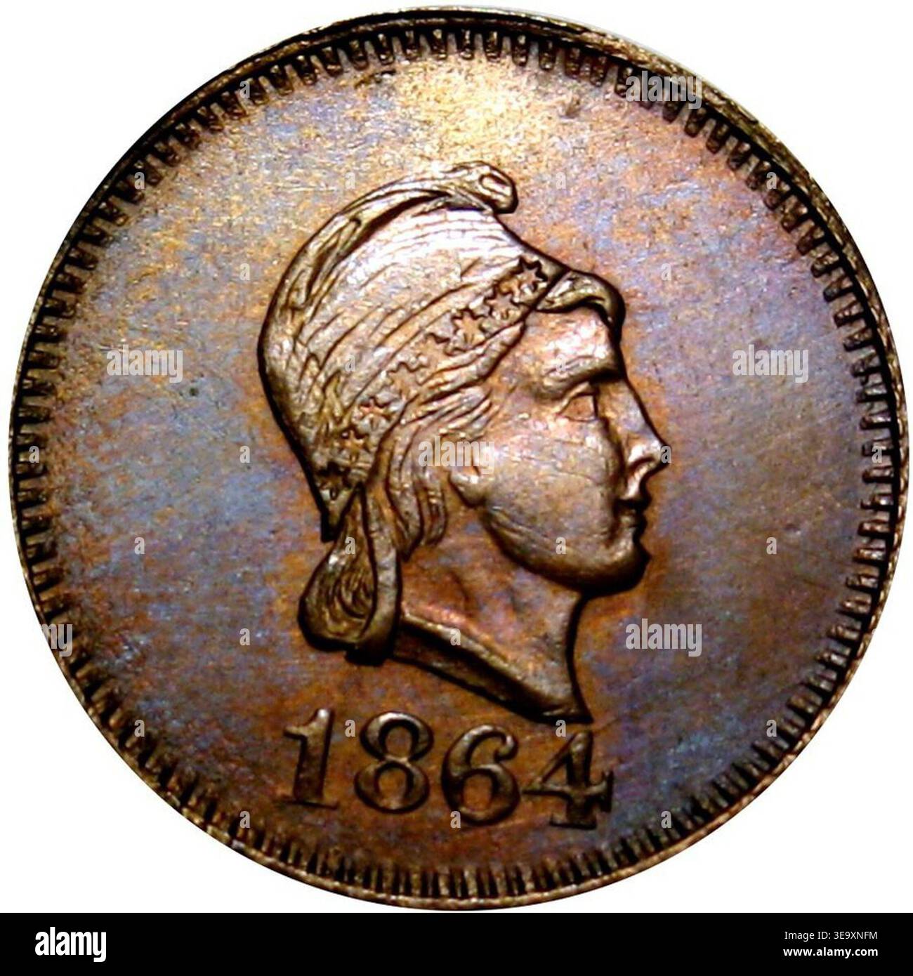 1864 civil war merchant token hi-res stock photography and images - Alamy