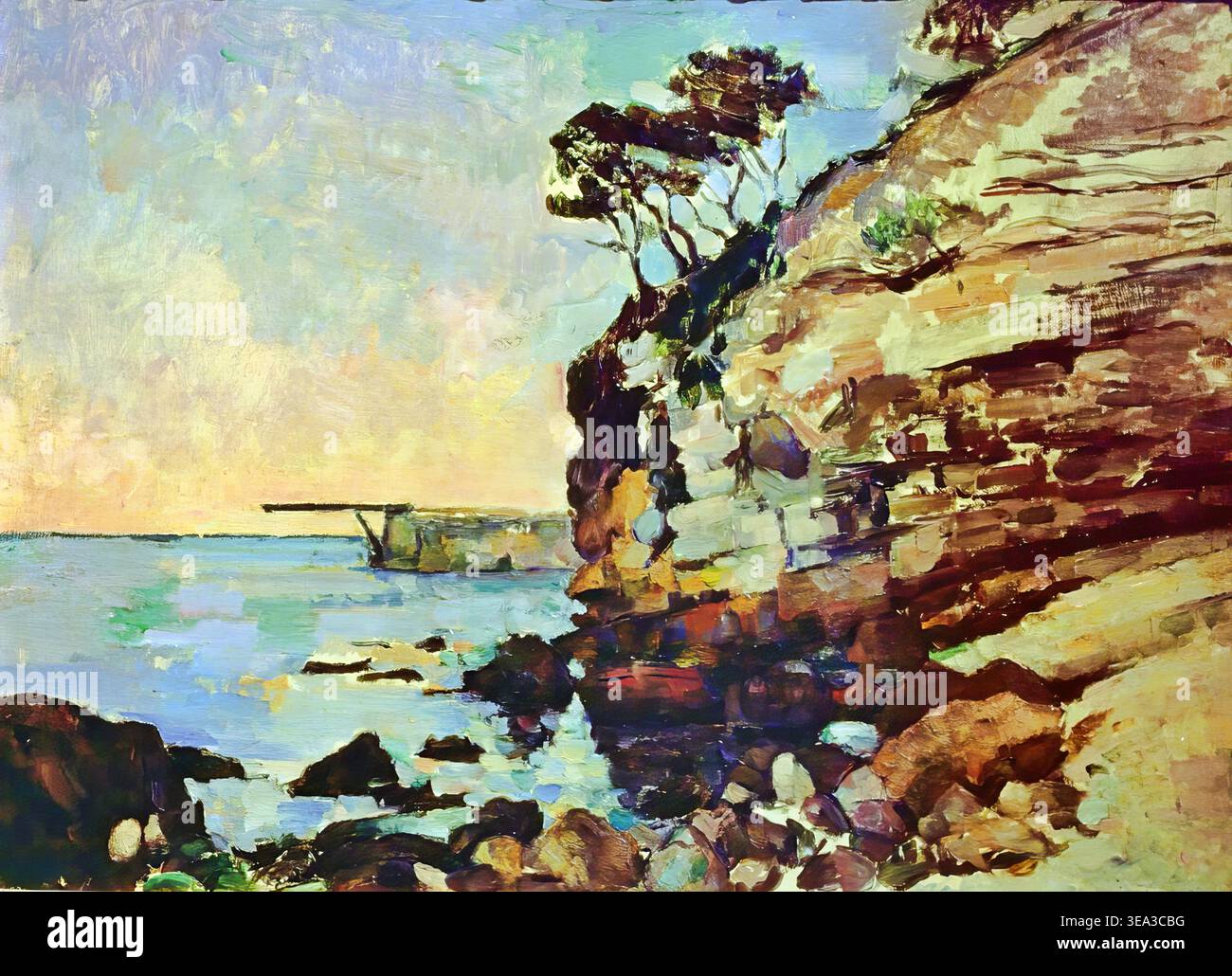 Paul Cézanne – L’Estaque at Dusk (L’Estaque au crépuscule), c. 1879 ...