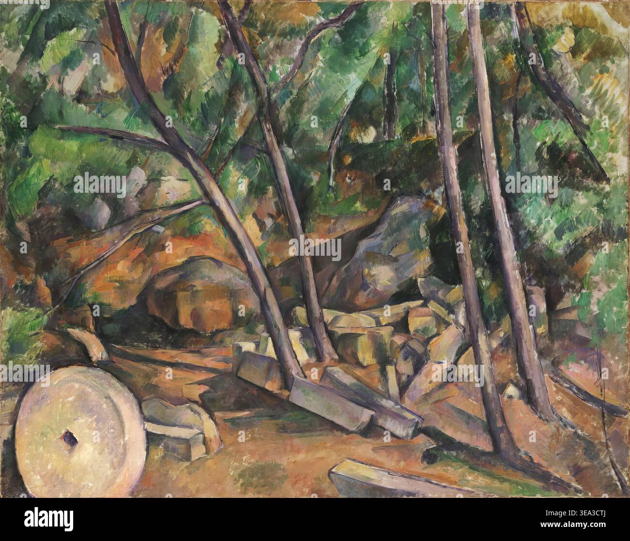 Paul Cézanne – Millstone in the Park of Château Noir (Meule dans le ...