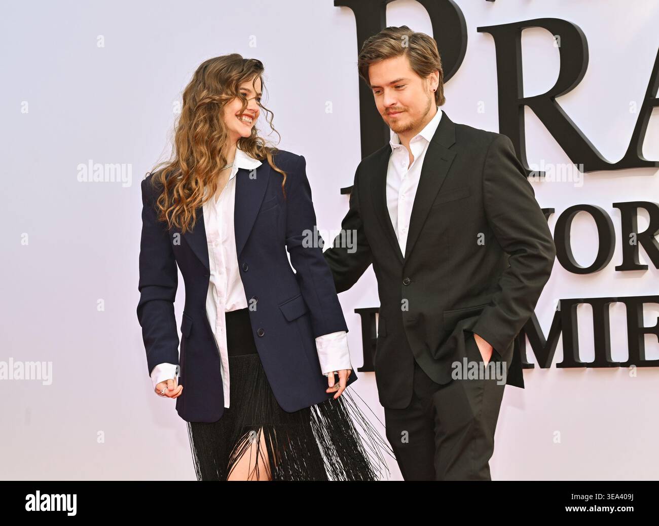 Barbara Palvin, left, and Dylan Sprouse attend "The Devil Wears Prada 2 ...