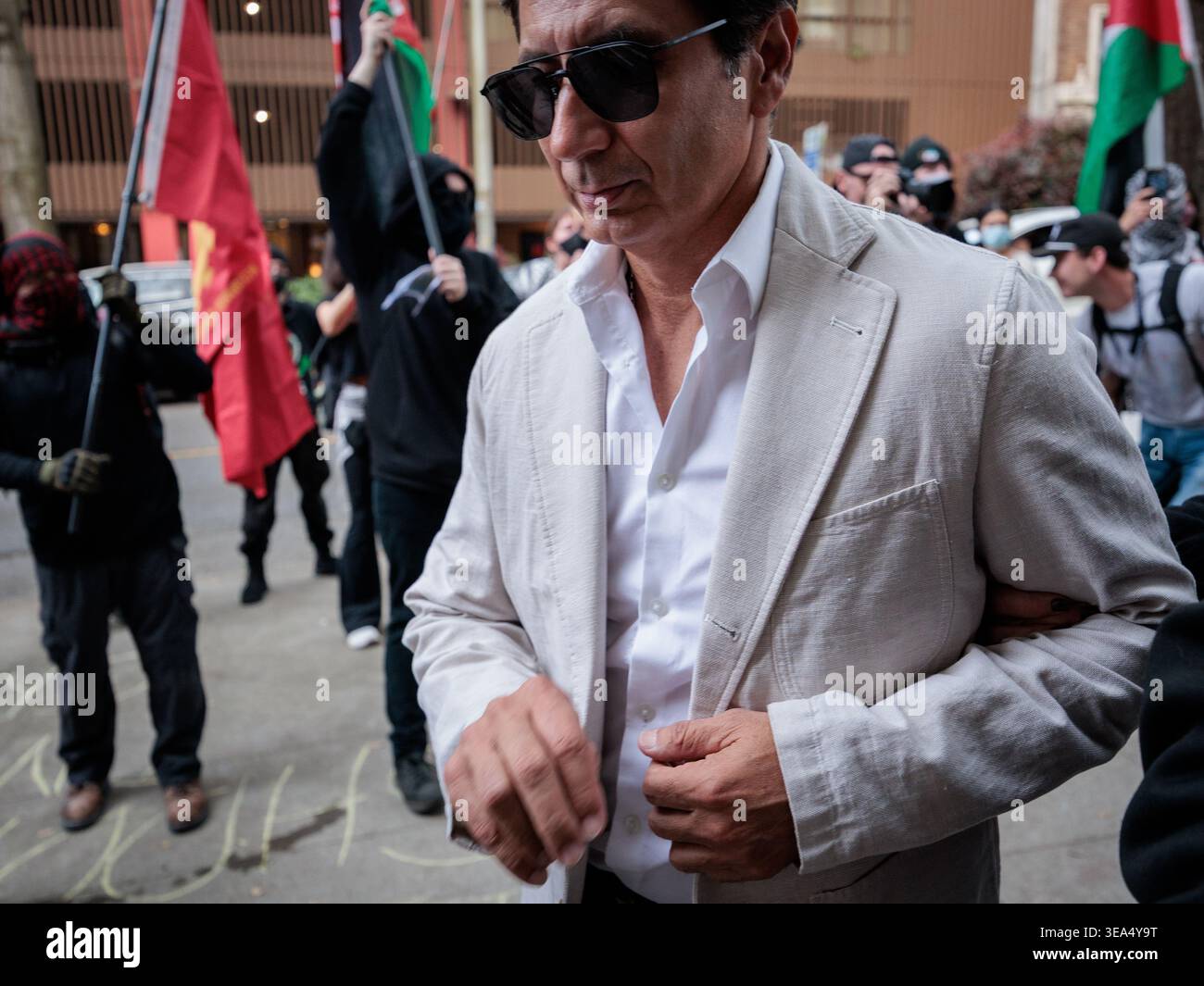 Seattle, WA. 19th April 2026. Protest at Seattle Town Hall. StandWithUs ...