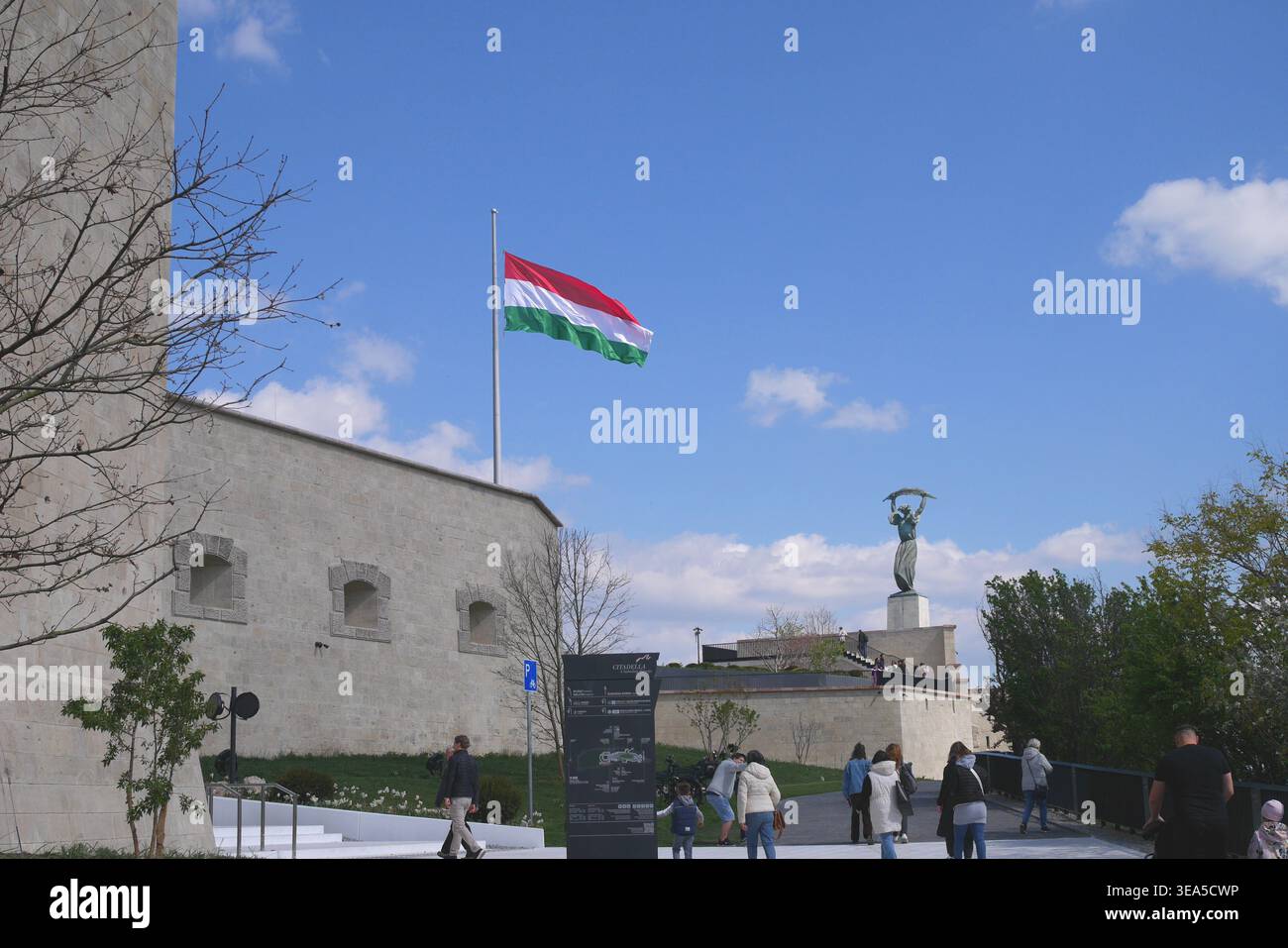 The renovated Citadel (Citadella), Liberty Monument in the background ...