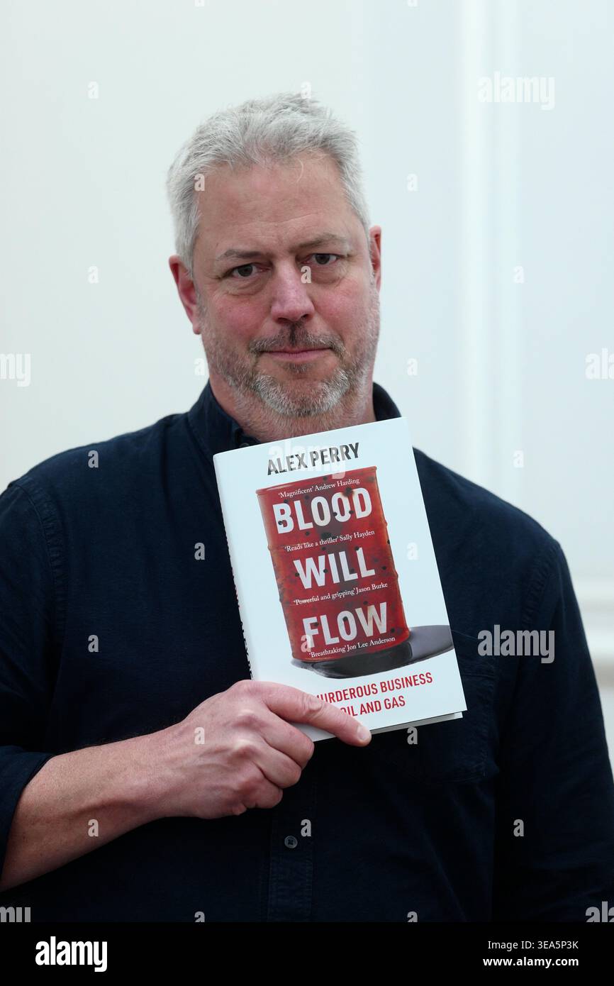 LONDON, United Kingdom, 21 April 2026. Author Alex Perry presents his ...
