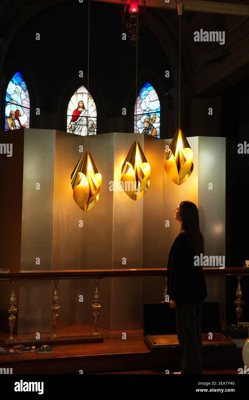Milan, Installation inside and outside the Anglican Church on Via ...