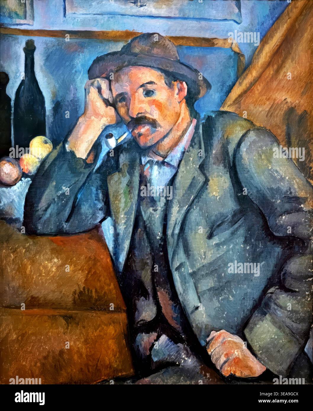 Paul Cézanne – The Smoker (Le fumeur), c. 1892 – Post-Impressionism ...